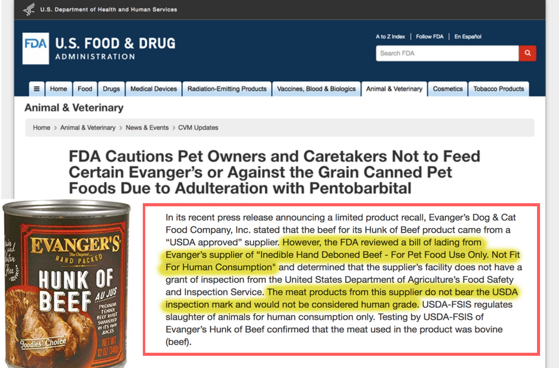 Evanger’s Recalls: The FDA Just Dropped a Bombshell Evanger’s Recalls: The FDA Just Dropped a Bombshell